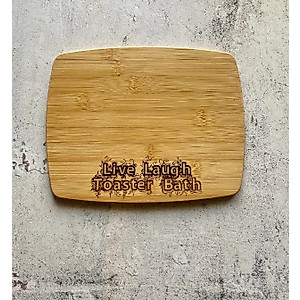 11" x 14" Live Laugh Toaster Bath Cutting Board, Bamboo Cutting Board, Engraved Cutting Board, Custom Cutting Board, Housewarming Gift