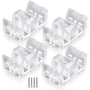 4pcs Shower Door Bumpers, Anti-Collision Block Glass Shower Door Stopper for Sliding Doors Shower Room Glass Shower Door Bottom Guide Assembly