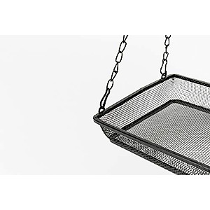 WOSIBO Hanging Feeder Seed Tray, Platform Metal Mesh , Outdoor Garden Decoration for Wild Backyard Attracting Birds