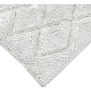Vera Wang - Bathroom Rug Set, Soft & Absorbent Bathroom Decor, Reversible Modern Design (Marquis Diamond Grey, 2 Piece)