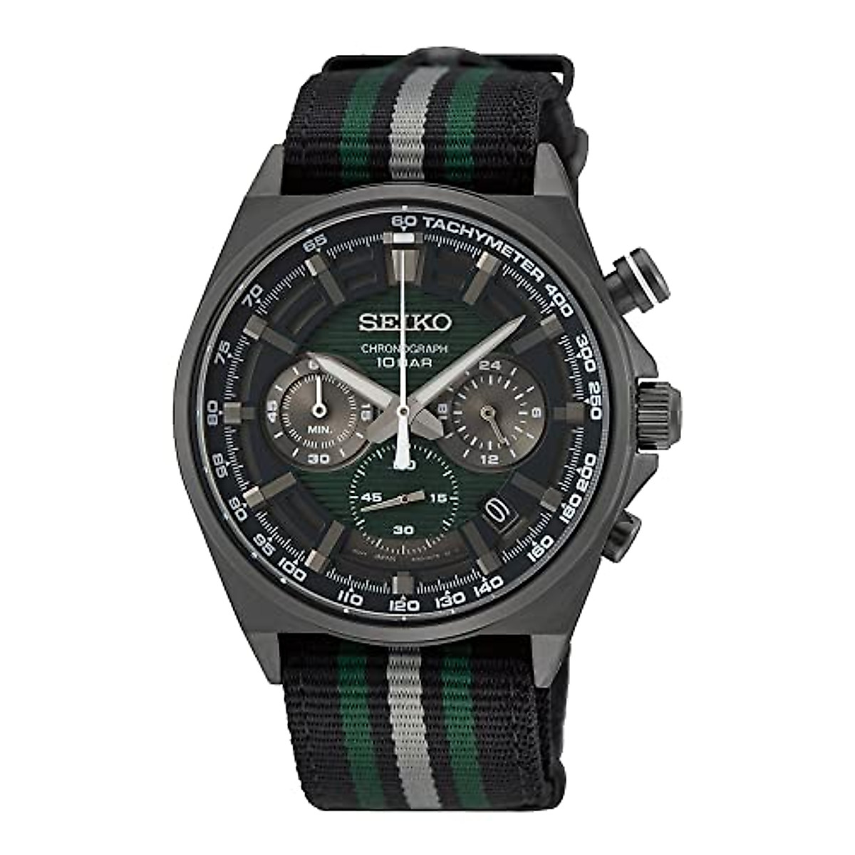 SEIKO Chronograph Quartz Green Dial Men's Watch SSB411P1