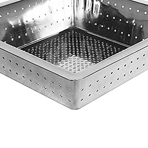 Excellante Commercial Floor Drain Strainer, 304 Stainless Steel, 0.8Mm, 10-Inch by 10-Inch by 3-Inch