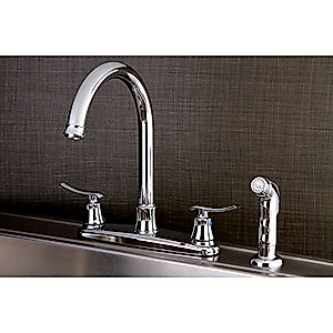 Kingston Brass FB7791JLSP Jamestown 8-inch Centerset Kitchen Faucet, Chrome