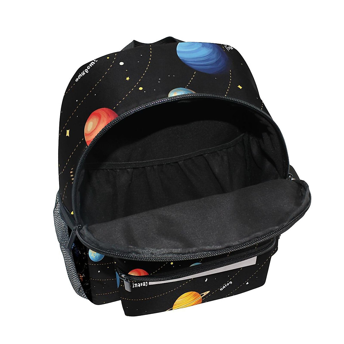 Custom Universe Solar System Kids Backpack for Girls Boys, Space Planets Toddler Casual Daypack Backpacks, Personalized with Kid's Name Preschool School Bag, Children Travel Bookbag with Chest Strap