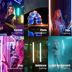 Mettlelite TLX2 RGB Tube Light LED Full Color Portable Video Light with APP DMX Control 2 ft 2800K-8000K CRI96 TLCI97 360° RGB CCT HSI Mode 10 Customizable Light Effects Built in Rechargeable Battery
