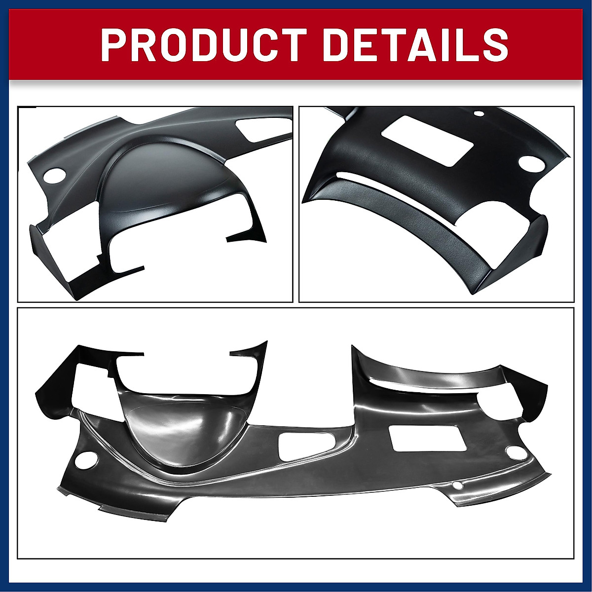 DashSkin Molded Dash Cover Cap Compatible with 2004-2008 Acura TL in Black - Easy Cracked Vinyl Dashboard Fix