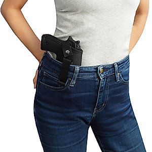 Universal Gun Holsters for Men Women, IWB/OWB 9mm Holsters for Pistols Right Left, 380 Gun Holster, Concealed Carry Holster Fits S&W M&P Shield Glock 17 19 26 27 42 43 Revolver, Similar Handguns