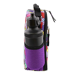 Disney Princess Emoji Girl's Soft Insulated School Lunch Box (One Size, Purple)