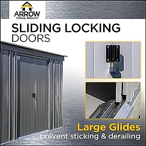 Arrow Classic Metal Shed, 12 x 12, Flute Grey