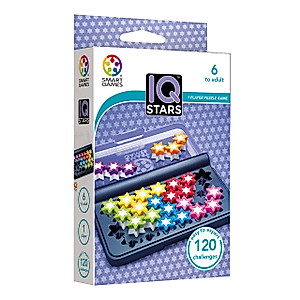 SmartGames IQ Stars Travel Game with 120 Challenges for Ages 6 to Adult