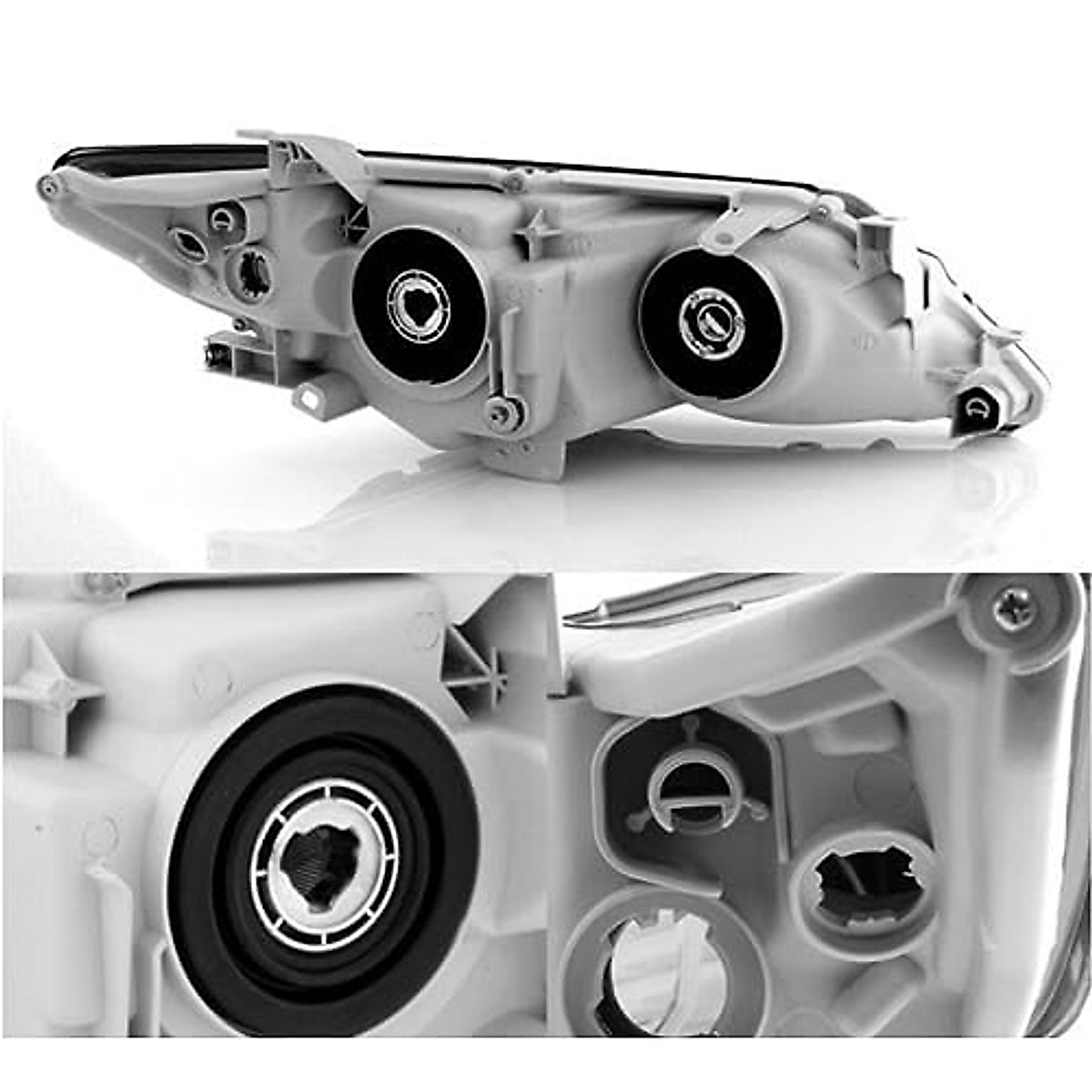 HH Building 2pcs Headlight Front Left Right Driver Passenger Side Smoked Lens Black Housing Projector Headlights Lamps 5_HD-JH-TCAM12-AM-BSM 8115006470 TO2502211