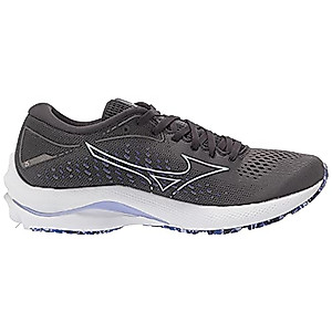 Mizuno Women's Wave Rider 25 | neutral Support Running Shoe |Eco Friendly Materials | Blackened Pearl | US 8.5