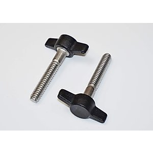 1/4-20" x 1-1/2" Thumb Screws with Tee/Wing Butterfly Black Thumb Screws (8)