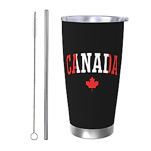 Biaomn Canada Stainless Steel Tumbler Vacuum Insulated Travel Tumbler With Lid Coffee Mug Car Cup For Home Office Outdoor 20oz