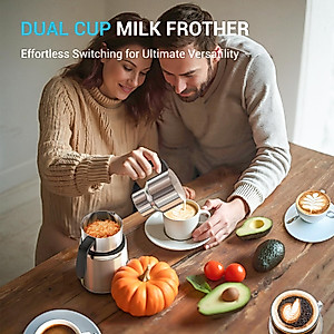 Livatro Electric Milk Frother,14-in-1 Milk Frother and Steamer | Dual Cups(20.3oz&13.5oz) | Memory Function | Automatic Hot&Cold Foam Maker and Milk Warmer for Coffee,Latte,Cappuccino,Hot Chocolate