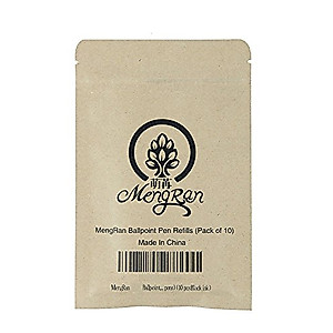 MengRan 3.2'' Ballpoint Pen Refills for Big Diamond/Crystal Pen, Refill for Rose Gold Diamond Pen,Black Ink (Pack of 10)