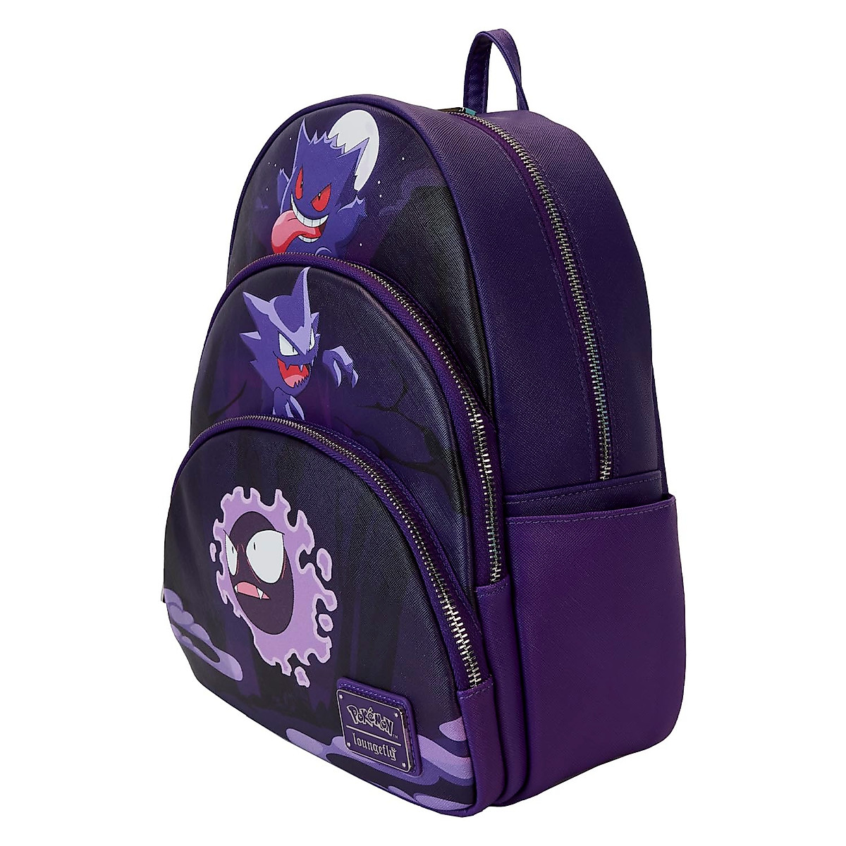 Loungefly Pokemon Gastly Evolutions Triple Pocket Mini Backpack