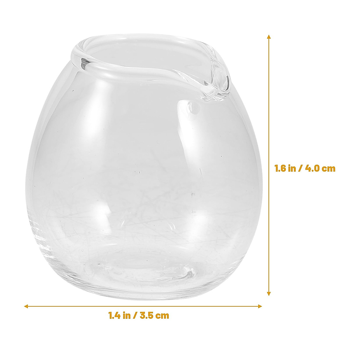BESTOYARD 2 Pcs Mini Glass Milk Cup Mini Glass Milk Pitcher for Sauce Maple Syrup Pitcher Mini Glass Milk Pitcher for Coffee Espresso Shots Mini Kettle Tea Small Material Honey