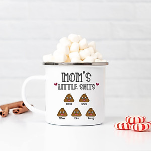 Personalized Mom Insulated Coffee Mug, Mum's Little Shit Mug, Birthday Gift Coffee Mug, Mother's Day Gift, Mum's Little Shit Cup, Funny Cup For Mom, Gift For Mum, Coffee Mug For Hot & Cold Drink Use