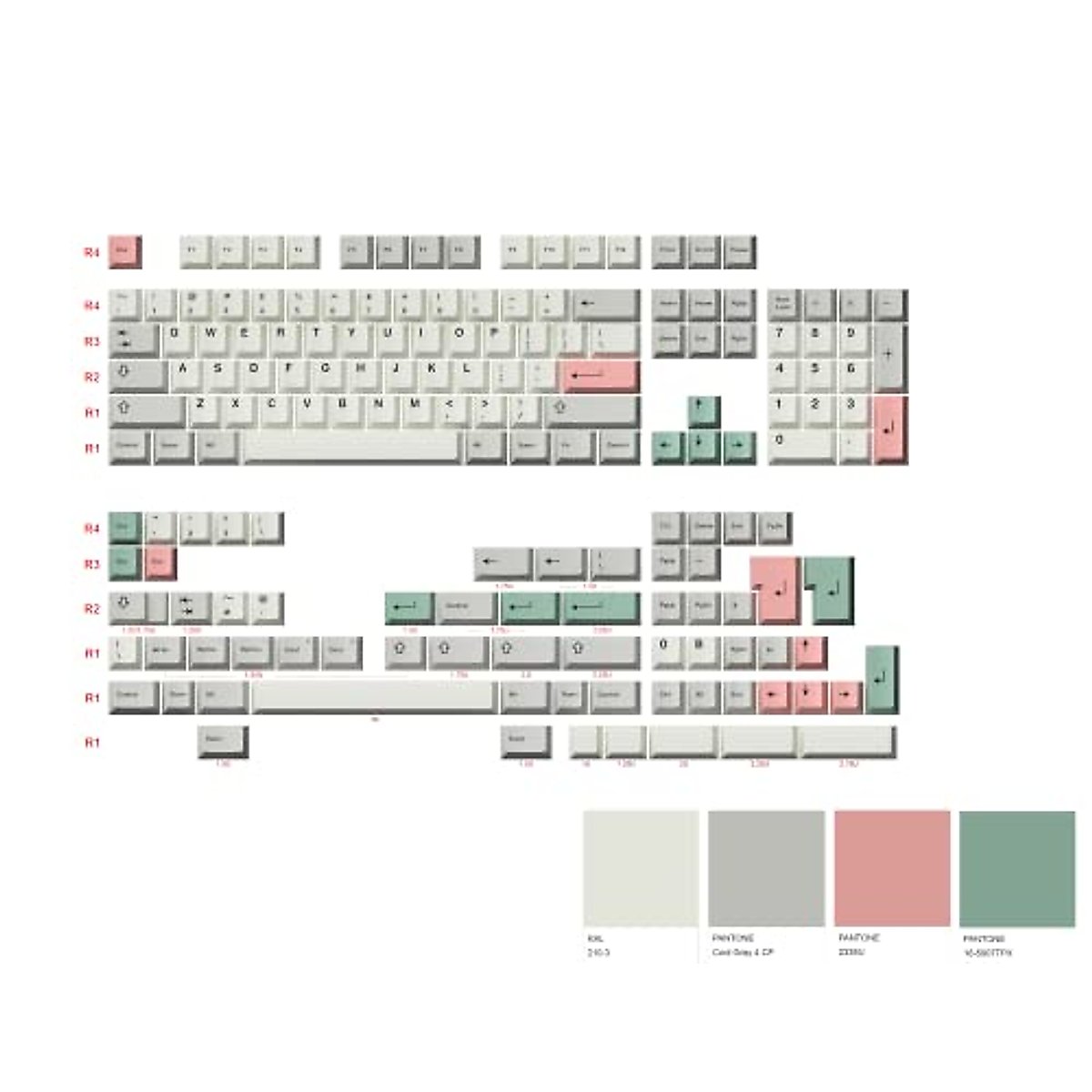 Ranked Dye Sublimation Premium Keycap Set | 1.45 mm Thick PBT | Cherry Profile for Custom Mechanical Keyboard (9009, 169 Keys)