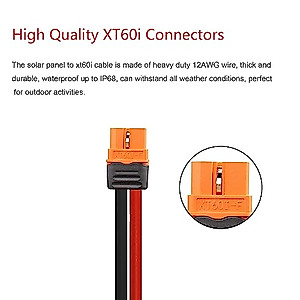 CERRXIAN 9.8FT/3M 12AWG Solar Panel Connector to XT60i Female Solar Panel Power Cable for Solar Panel,RV Portable Power Station,Portable Power Station,Lipo Battery