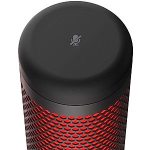 Newest HyperX - QuadCast USB Multi-Pattern Electret Condenser Microphone | 2020 Edition | for PS4, PC and Mac | Pop Filter | Anti-Vibration Shock Mount | | Red - Black | with KWALICABLE Bundle