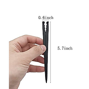 MYYZMY 80 Pcs Irrigation Drip Support Stakes 1/8-1/4" Universal Drip Lines Tubing Hose for Gardens, Flowers, Plants, Vegetable