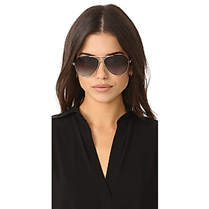 Kate Spade Sunglasses (Safilo Group) Women's Amarissa Aviator Sunglasses, Gold Black/Dark Gray Shaded, 59 mm