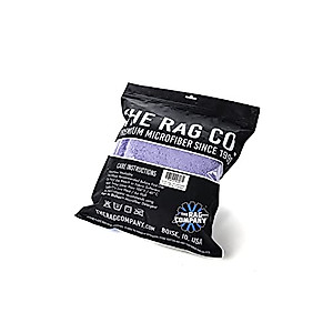 The Rag Company - Eagle Edgeless 350 (5-Pack) Professional Korean 70/30 Blend Super Plush Microfiber Detailing Towels, 350GSM, 16in x 16in, Lavender