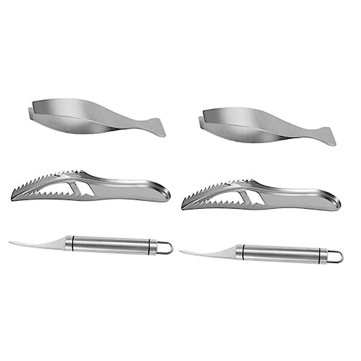BESTonZON 2 Sets Stainless Steel Fish Scale Planer Cleaning Tools Fish Scaler Brush Fish Descaling Tool Prawn Cleaning Tool Kitchen Utensil Fish Scale Tool Fish Remover Seafood Detergent Set
