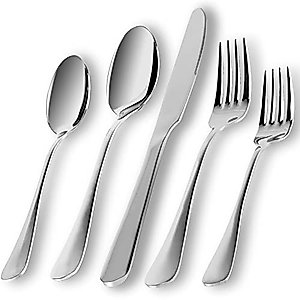 Silverware Set, Briout Flatware Set Service for 4 Stainless Steel Cutlery Set 20 Piece Include Upgraded Knife Spoon Fork Mirror Polished, Dishwasher Safe