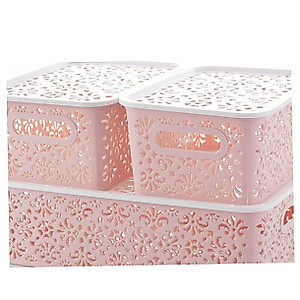 NOLITOY Box Wicker Storage Basket Closet Storage Bins Desktop Storage Basket Laundry Hamper Organization Baskets Drawer Organizer Drawers for Clothes Stackable Drawers Container Hollow