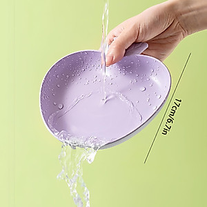 Wumuzai 5 Pack Small Appetizer Plates, 6 Inch Wheat Straw Dessert Salad Plates, Pinch Bowls for Cooking Prep, Plastic Dipping Soy Sauce Dish, Dip Bowls for Party Condiments Side Dish Serving (Beige)