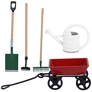 Miniature Gardening Box Farming Tools 1/12 Model Doll House Garden Decor Accessories