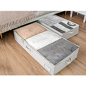 StorageWorks 2-Pack Decorative Storage Boxes with 2-Pack Underbed Storage Boxes