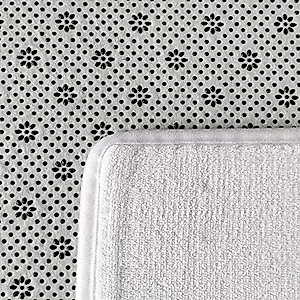 Ink Marble Texture-Black and Gray Gradient Bathroom Rugs Soft Bath Rugs Non Slip Washable Cover Floor Rug Absorbent Carpets Floor Mat Home Decor for Kitchen Bedroom Floor Mat 17x30 Inch