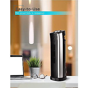 BLACK+DECKER Mini Tower Fan - Quiet Oscillating Stand up 14 Inch Desk Fans