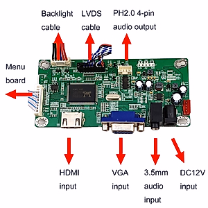 QAREQU LCD Controller for LM270WQ1 SDE3 SDE5 SDE1 SDE2 Panel 2K HDMI Video Audio Driver Board