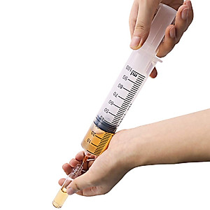 Shintop 100ml Syringe with 15G 1 Inch Blunt Tip Needles and Long Plastic Tubing for Glue Applicator, Experiments and Industrial Use (Pack of 3)