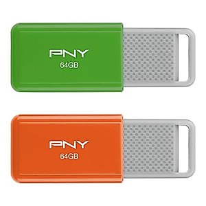 PNY 64GB USB 2.0 Flash Drive 2-Pack