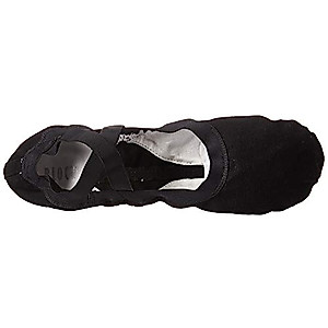 Bloch womens Pro Elastic dance shoes, Black, 6.5 Wide US