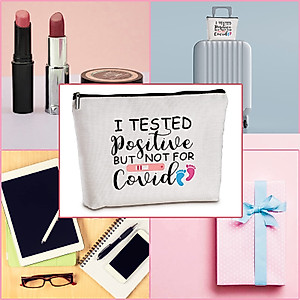 Pregnancy Announcements Zipper Travel Makeup Bag Pregnancy Gifts for First Time Moms Pregnant Mom Gifts Funny Gifts for Wife for New Mom Gifts First Time Mom Unique Gifts