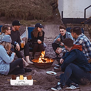 S’mores Station Wooden Box S’mores Bar Carrier with Durable Handles Smores Caddy with Marshmallow Sticks, Farmhouse Decor, Rustic Smores Kit - Great for Parties, Entertaining, Camping (White)