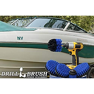 Boat Accessories - Cleaning Supplies - Drill Brush - Boat - Kayak - Canoe - Hull Cleaner - Barnacles - Carpet Cleaner - Deck Brush - Fiberglass - Aluminum - Spin Brush - Vinyl - Upholstery