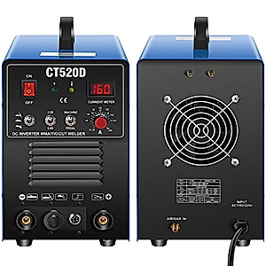 Mophorn TIG/MMA Plasma Cutter CT520D 3 in 1 Combo Welding Machine Tig Welder 200A Arc Welder 200A Plasma Cutter 50A Plasma Cutting Machine Dual Voltage 110 220V