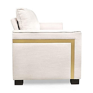 Christopher Knight Home Clarkdale 3 Seater Sofa, Beige + Dark Brown