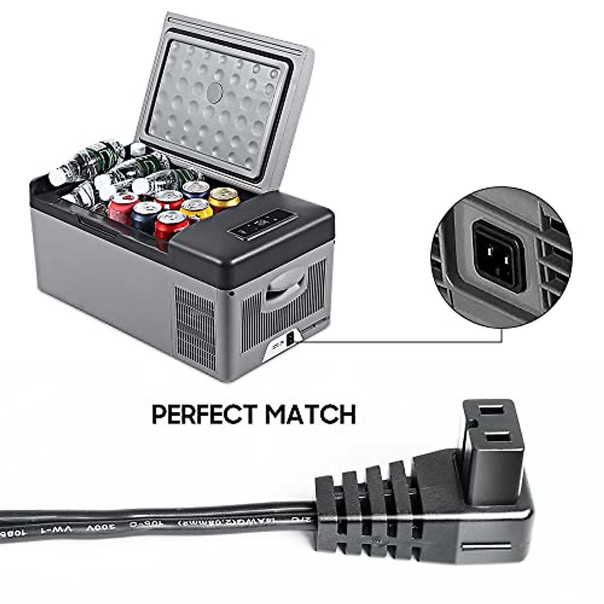 KFD DC Adapter Fridge Car Charger for Alpicool Dometic ARB ICECO Setpower JoyTutus Rockpals Aspenora Ausranvik AstroAI Kalamera Portable Refrigerator Car Freezer Cooler Cigarette Lighter Plug