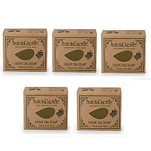 Olive Oil Soap Bar - Handmade 100% Pure Natural & Vegan (5 Bars)