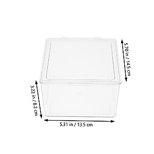 BUTIFULSIC Makeup Case Organizer Clear Organizer Box Food Tray Small Storage Bins with Lids Small Storage Containers Coffee Condiment Tea Bag Holder Pantry Organization Box Clear Tea Box Cafe