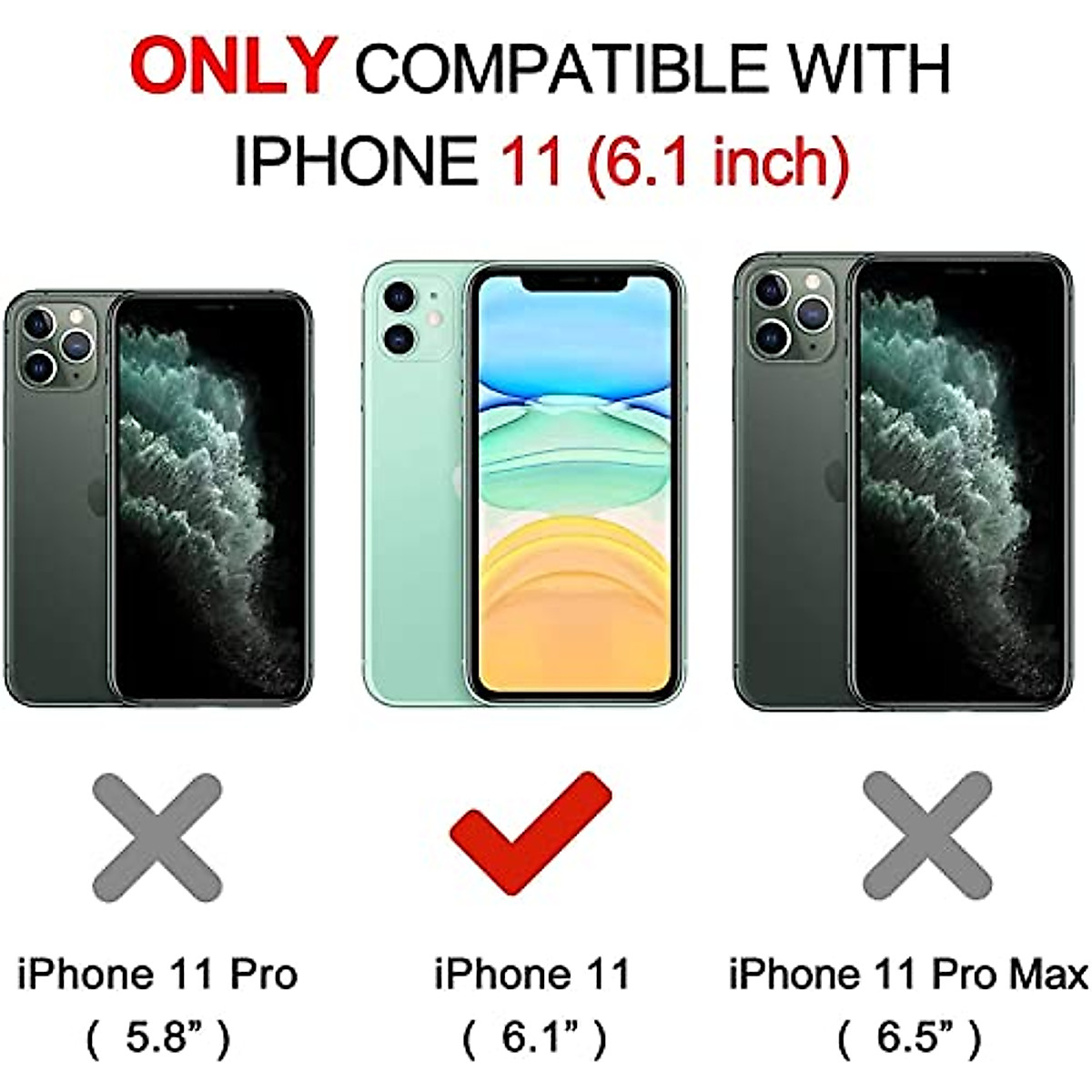 CellEver Ultra Durable Silicone Case for iPhone 11 Military Grade Drop Protection [3 Layers & Double Coated] [Slim Fit] Shockproof Lightweight Cover with Soft Microfiber Lining 6.1 Inch, Black